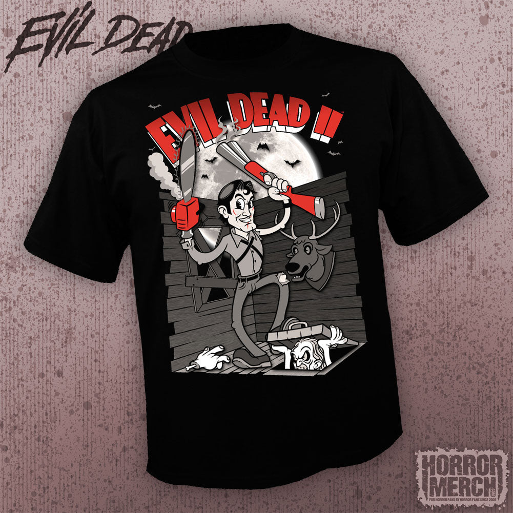 Evil Dead - Cartoon Ash [Mens Shirt] – Horrormerch.com