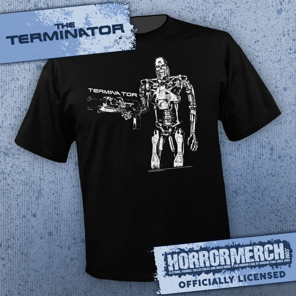 Terminator - Endoskeleton Gun [Mens Shirt] – Horrormerch.com