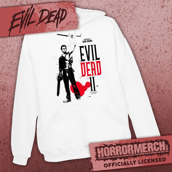 Evil Dead - Blood Drop (White) Hooded Sweatshirt - Horrormerch.com