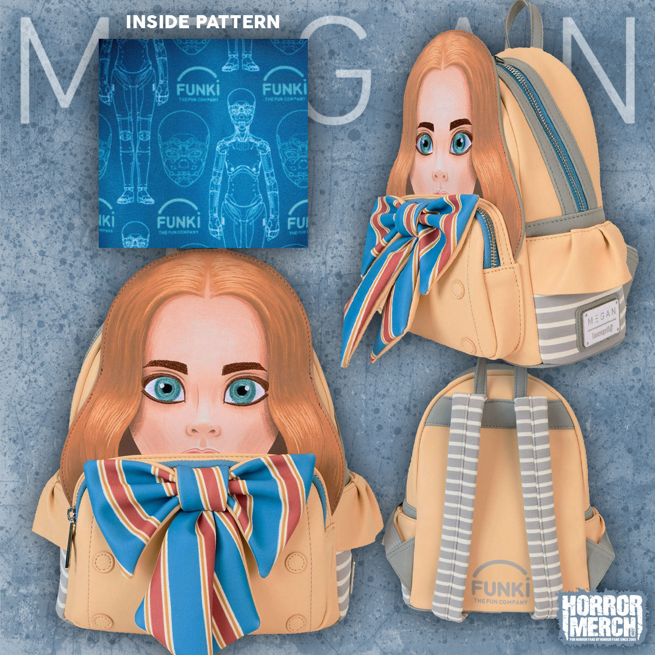 M3GAN - Bow Mini-Backpack [Accessories] – Horrormerch.com
